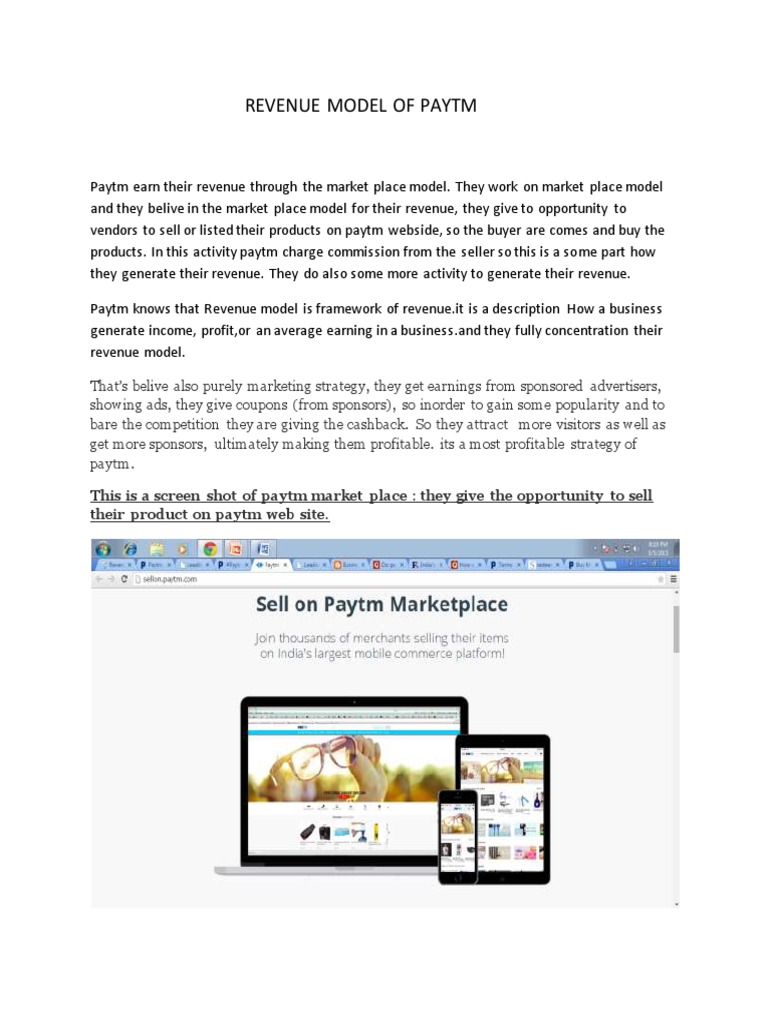 Revenue Model of Paytm | PDF | Financial Transaction | Payments