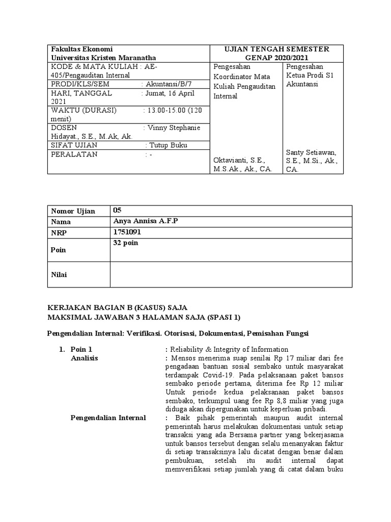 05 - Anya Annisa A.F.P - 1751091 | PDF