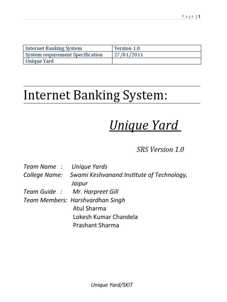 Internet Banking System | PDF | Java Platform | Internet & Web