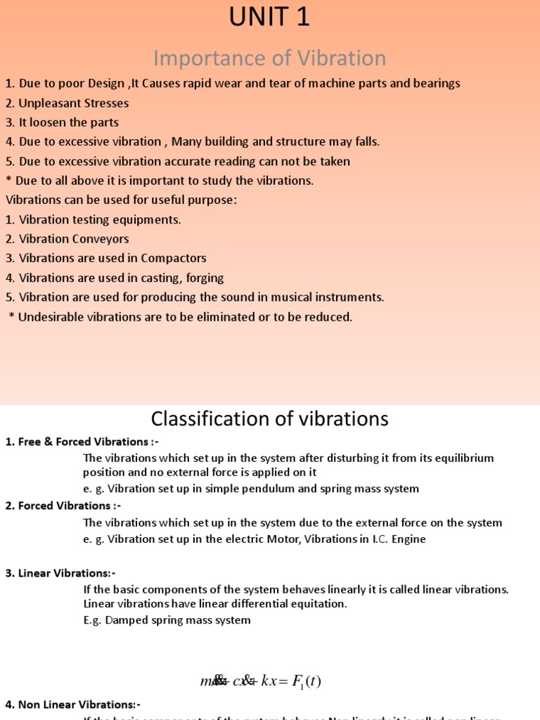 Importance of Vibration | PDF | Sine | Physics