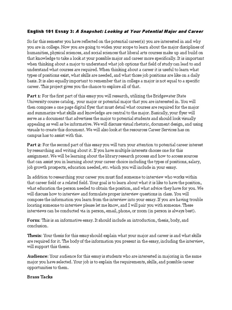 ENGL101 Snapshot Essay | Download Free PDF | Essays | Thesis