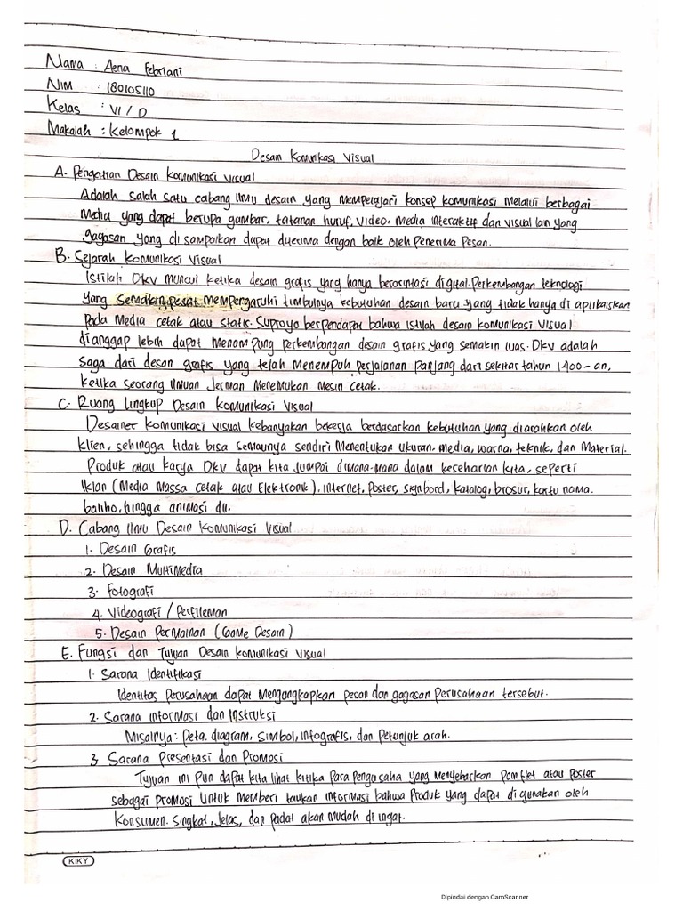 Resume DKV k1 - 7 Aena Febriani - 180105110 | PDF