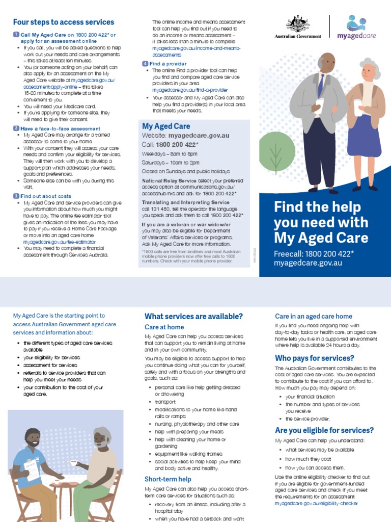 Myagedcare Brochure English | PDF | Elderly Care | Caregiver