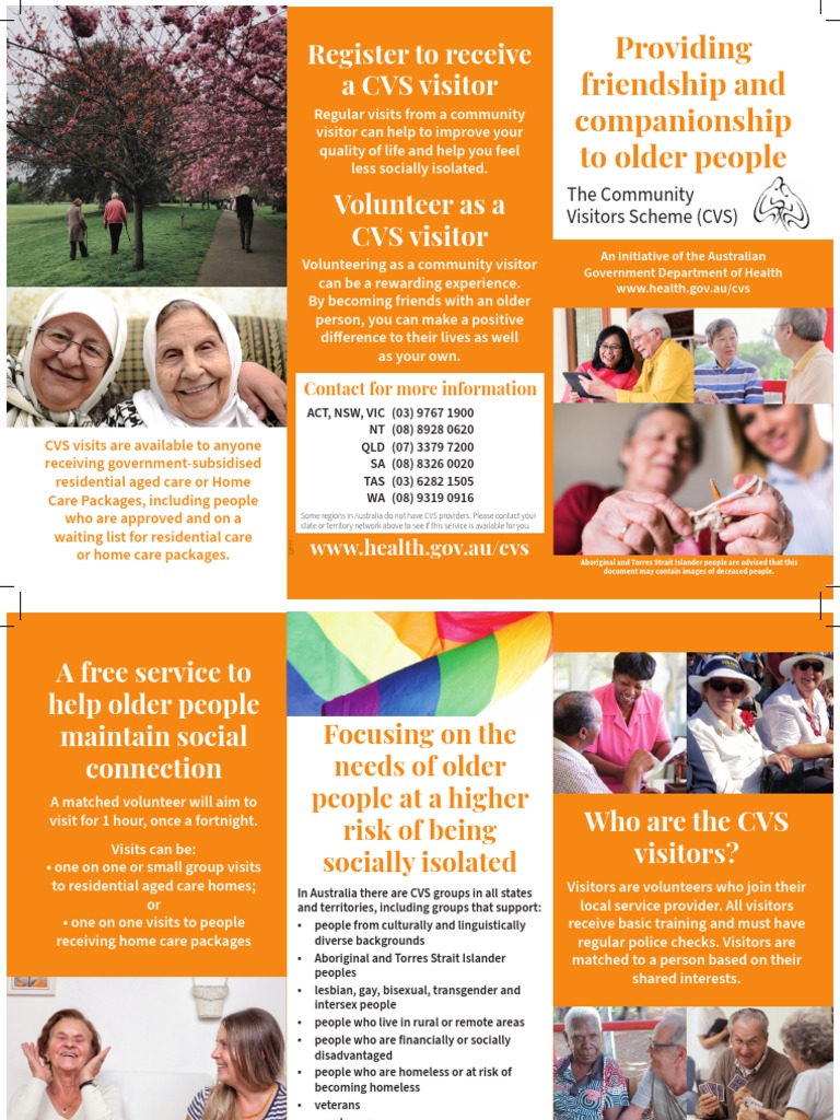Community Visitors Scheme Brochure | PDF | Australia | Elderly Care