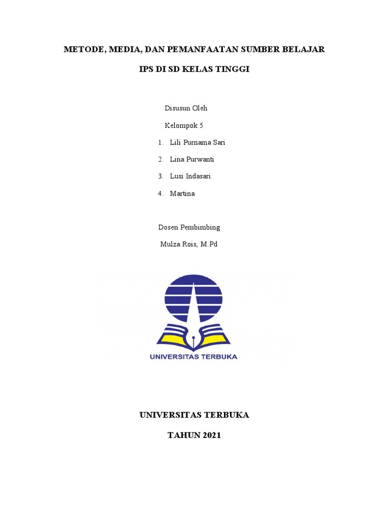 Metode, Media, Dan Pemanfaatan Sumber Belajar Ips Di SD Kelas Tinggi ...