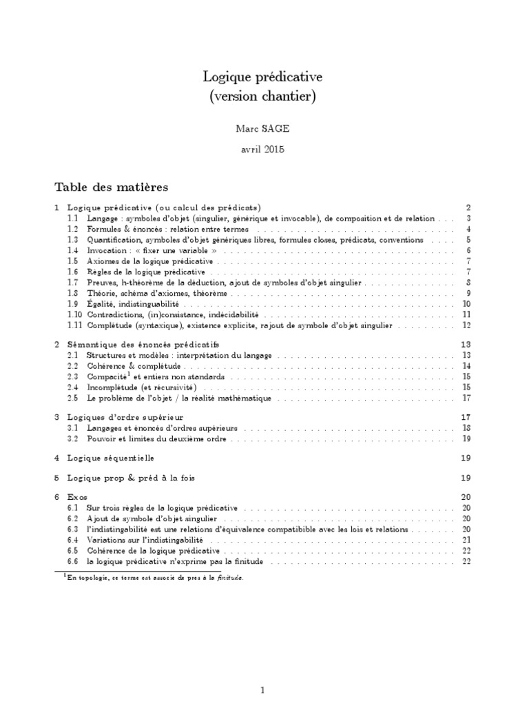 3 Log Pred | PDF | Logique mathématique | Logique