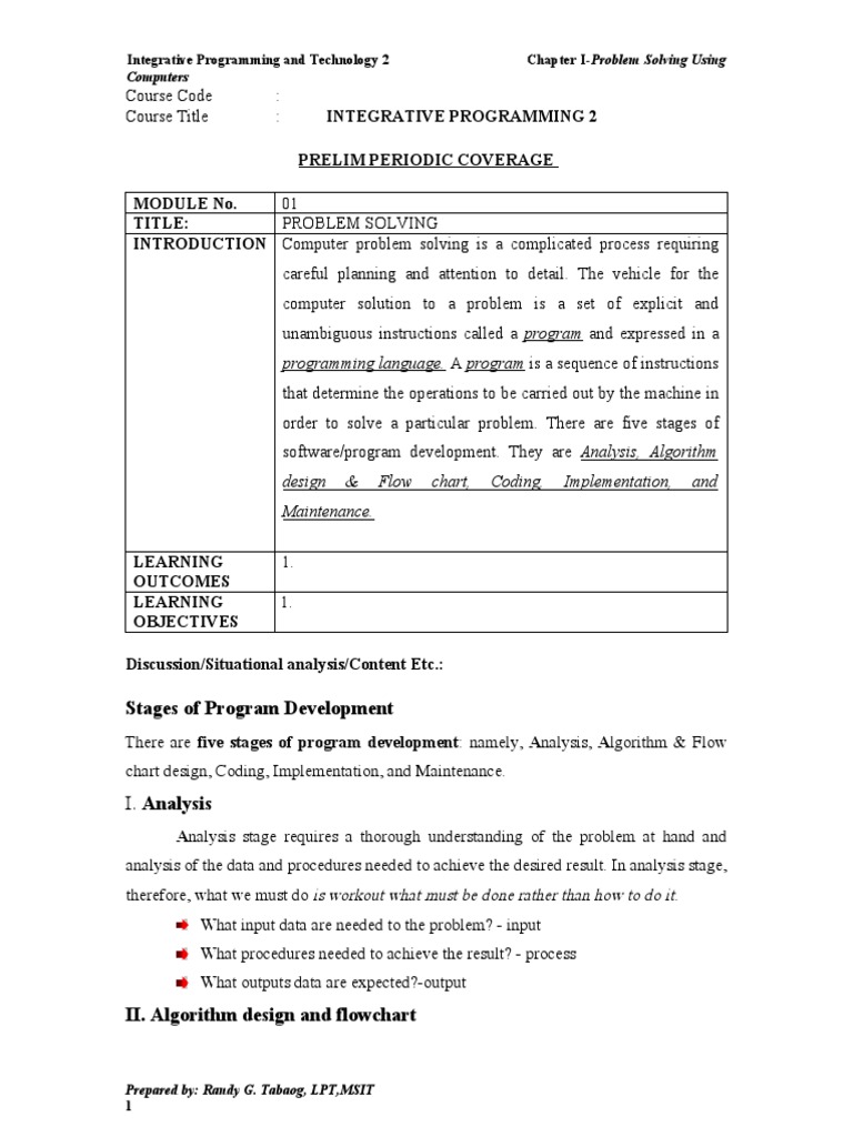 Module 1 Integrative Programming 2 | PDF | Computer Program | Programming