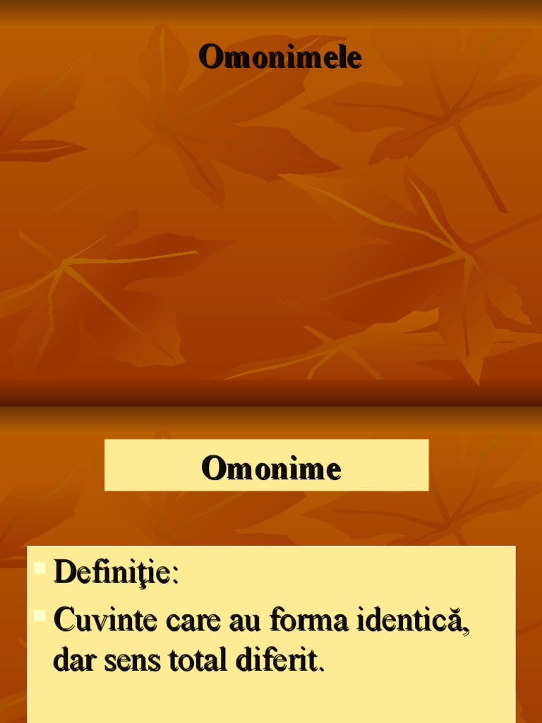 Omonime | PDF