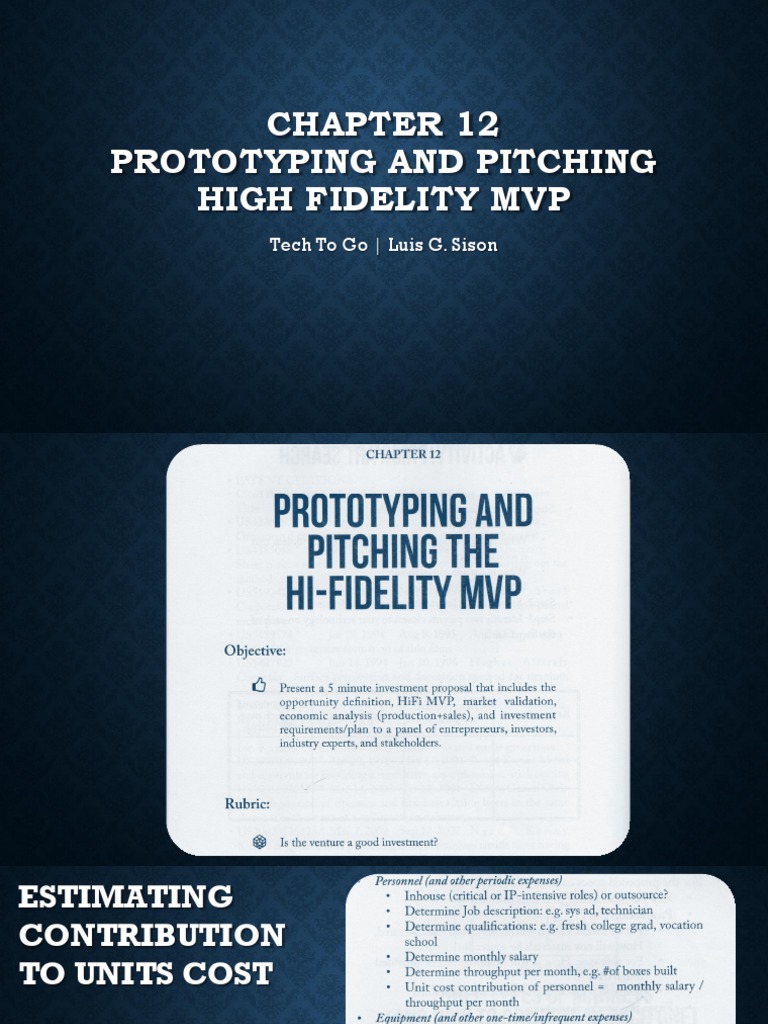 Chapter 12 Prototyping and Pitching The Hi Fidelity Model | PDF ...