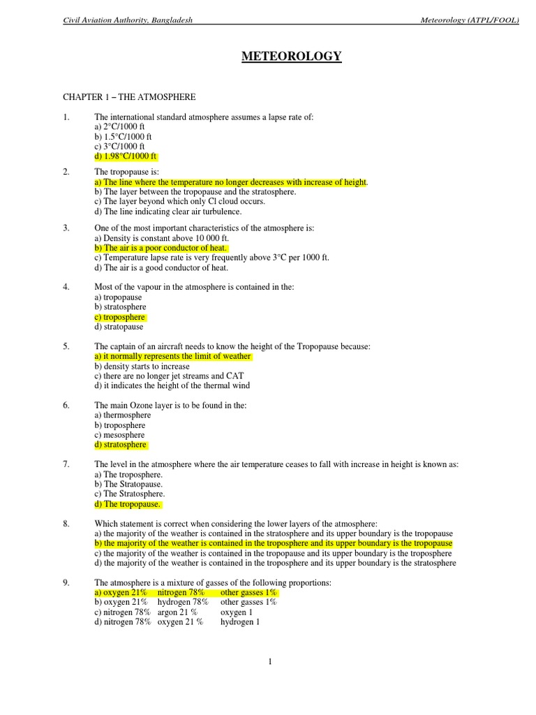 Meteorology | PDF | Atmosphere Of Earth | Troposphere