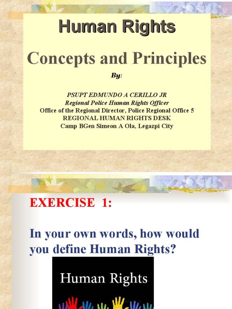Human Rights Concepts and Principles | PDF | European Convention On ...