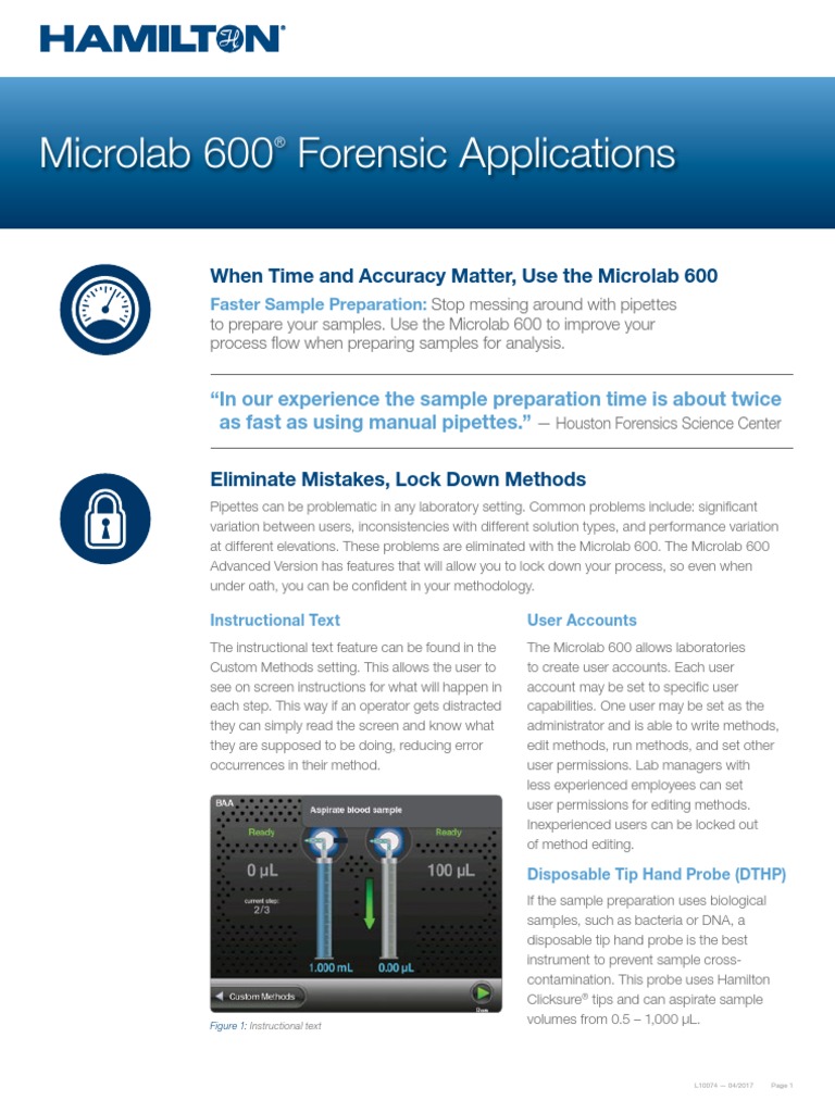 Microlab 600 Forensic Applications: When Time and Accuracy Matter, Use ...
