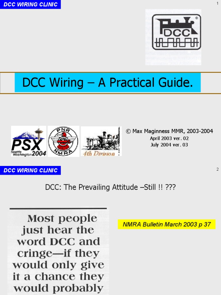 DCC Wiring - A Practical Guide.: © Max Maginness MMR, 2003-2004 | PDF ...