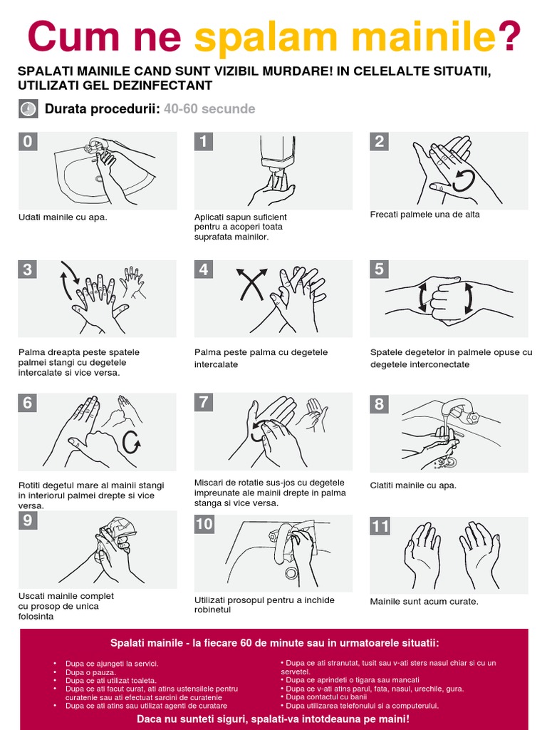 Hand-Washing Instruction RO | PDF