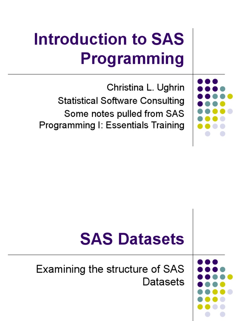 SAS Overview Short | PDF | Sas (Software) | Data Set