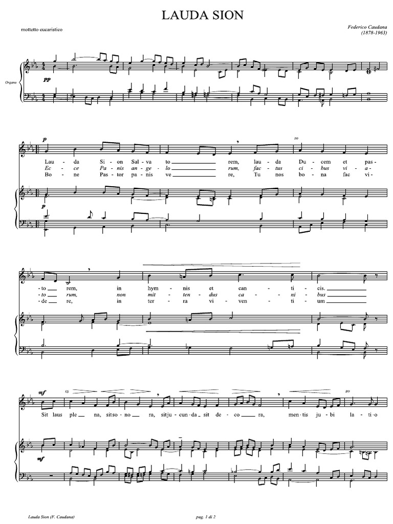 LAUDA SION (Processionale) - Caudana | PDF