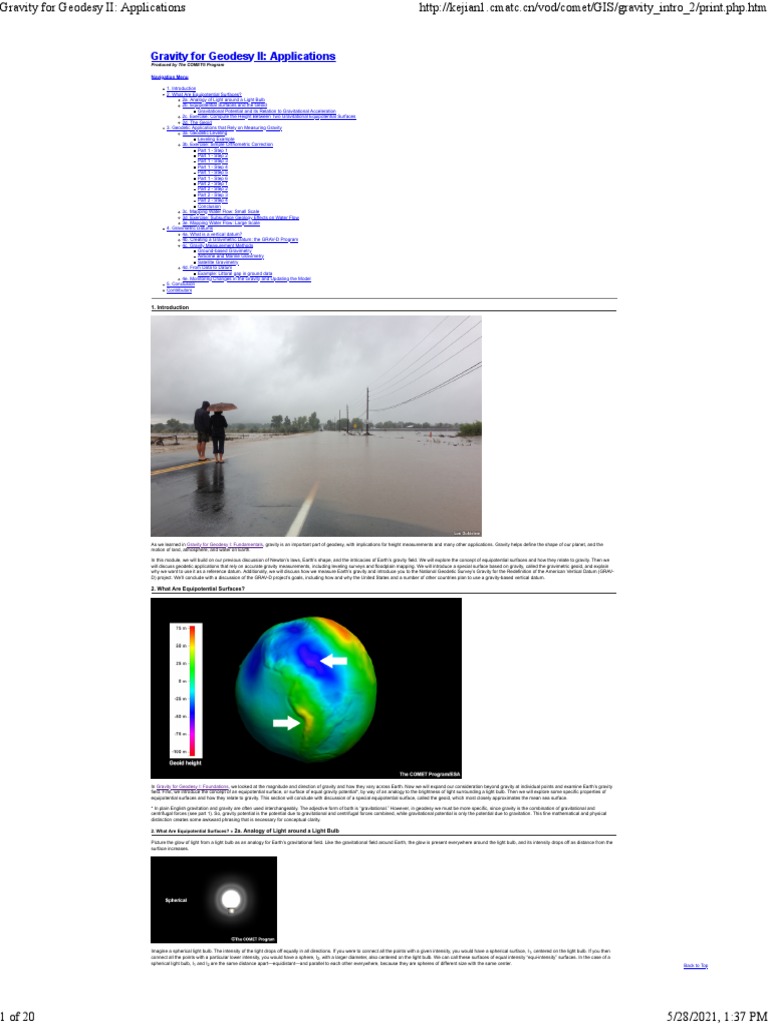 Gravity For Geodesy II Applications | PDF | Geodesy | Gravity