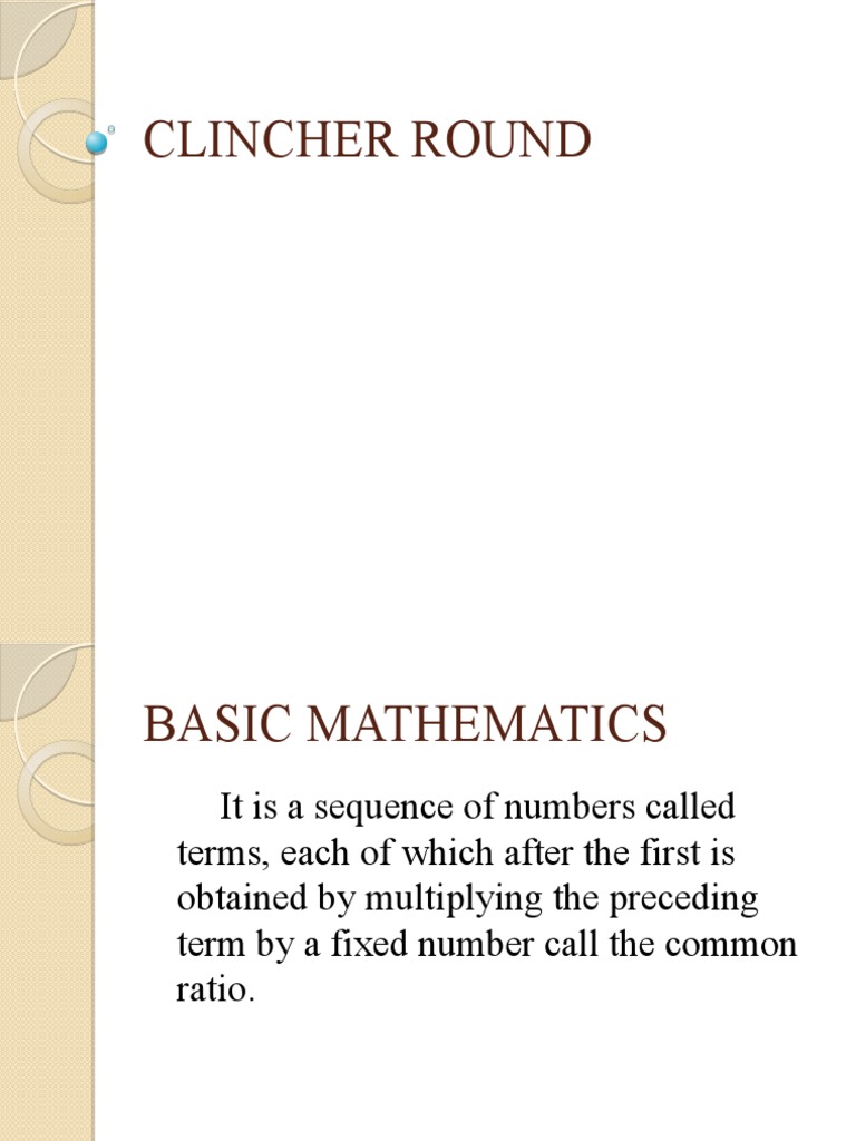Clincher Round | PDF | Mass | Euclidean Vector
