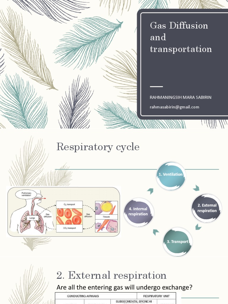 Gas Diffusion and Transport Guide | PDF | Hypoxia (Medical ...
