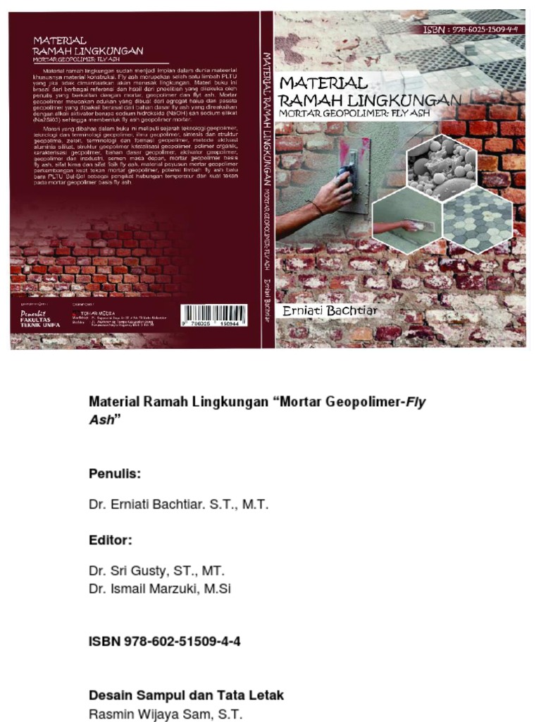 Material Ramah Lingkungan Mortar Geopoli | PDF
