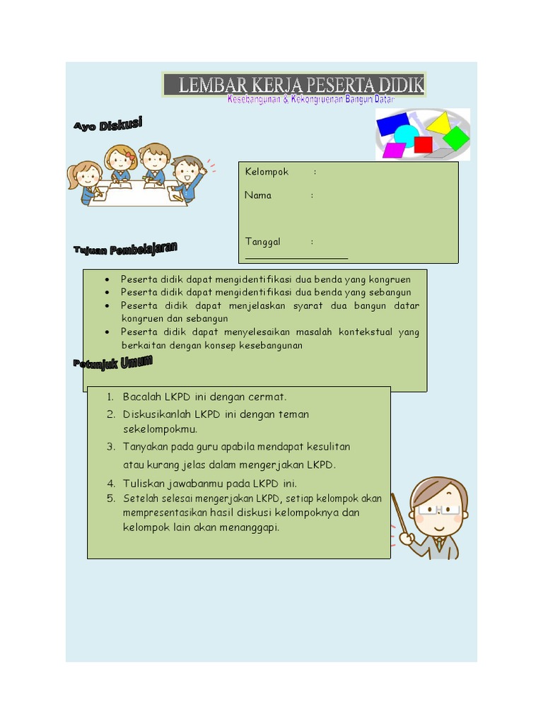 LKPD Kesebangunan & Kekongruenan - Umi Suryaningtias (06081181823072) | PDF | Karier ...