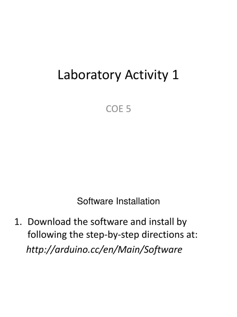 Laboratory Activity 1 | PDF | Arduino | Integrated Development Environment