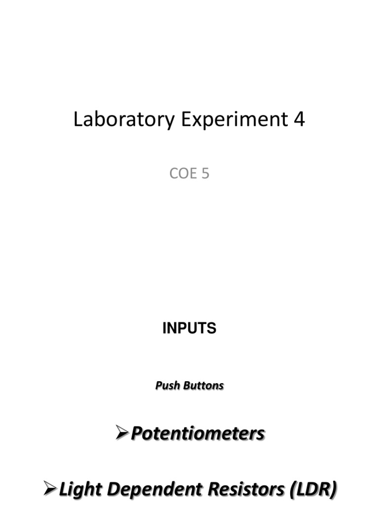 Laboratory Experiment 4 | PDF