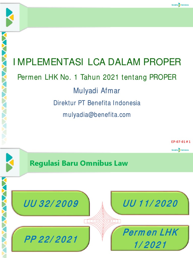 For S2 TL ITB Implementasi LCA - Proper | PDF