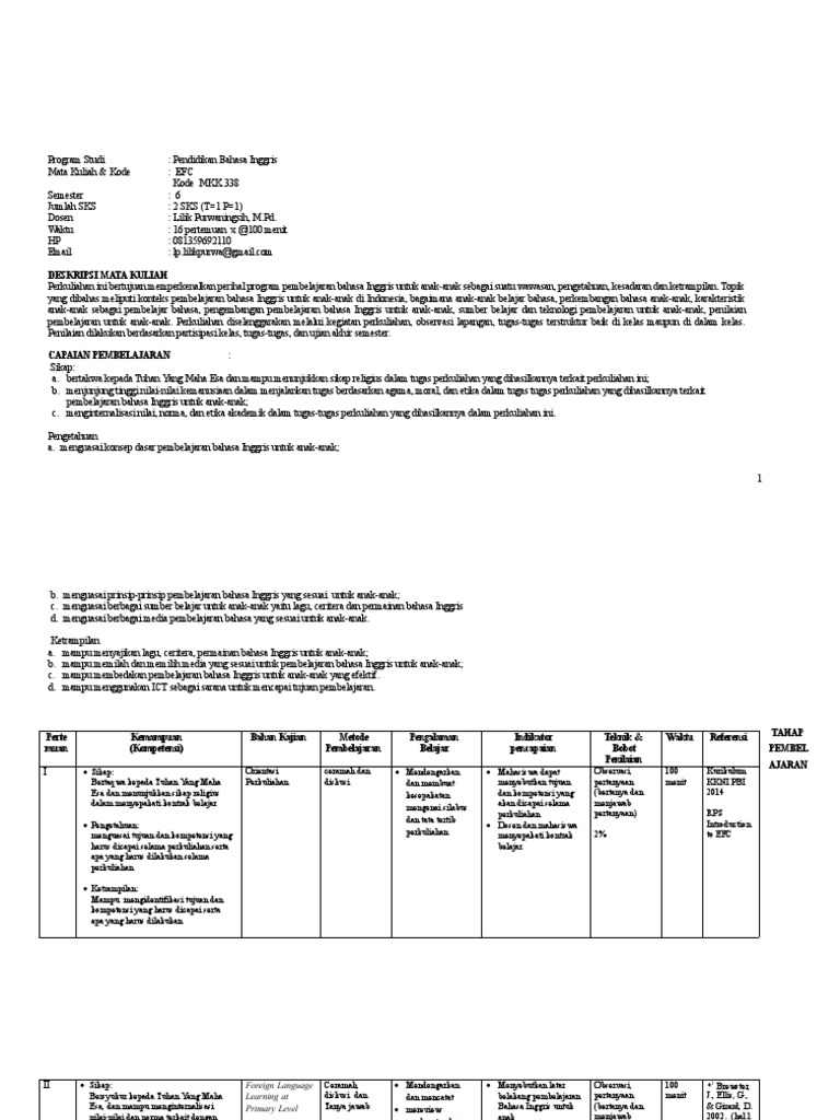 RPS English For Children | PDF