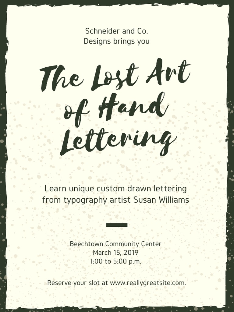 Black and White Handwritten Typography Poster | PDF