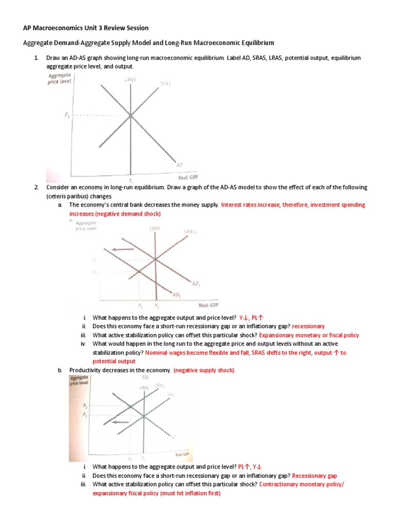 Unit 3 Review Session Original KEY | PDF | Fiscal Multiplier | Fiscal ...