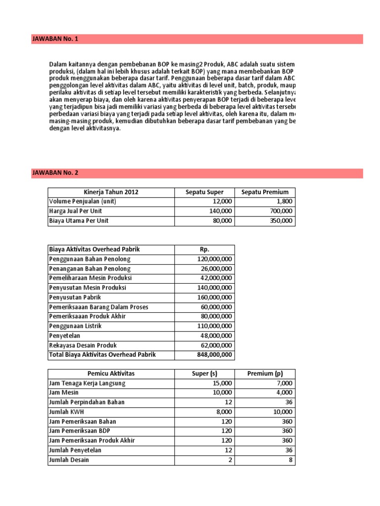 Jawaban Soal ABC A | PDF