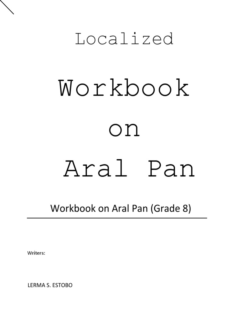 Localized Workbook on Aral Pan (Grade 8 | PDF | Fat | Question