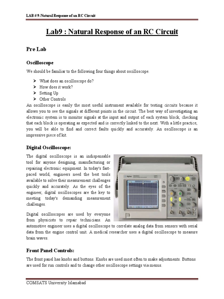Lab 9 | Descargar gratis PDF | Electrical Network | Capacitor