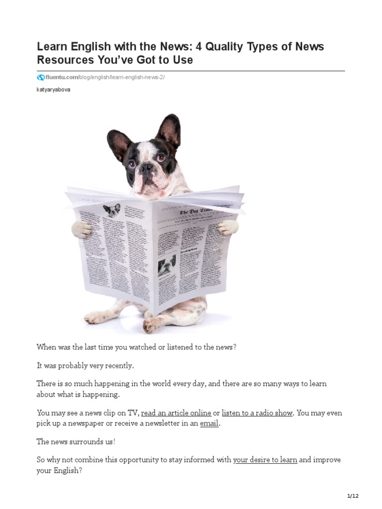 Learn English With The News: 4 Quality Types of News Resources You've ...