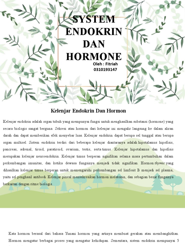 Sistem Endokrin Dan Hormon | PDF