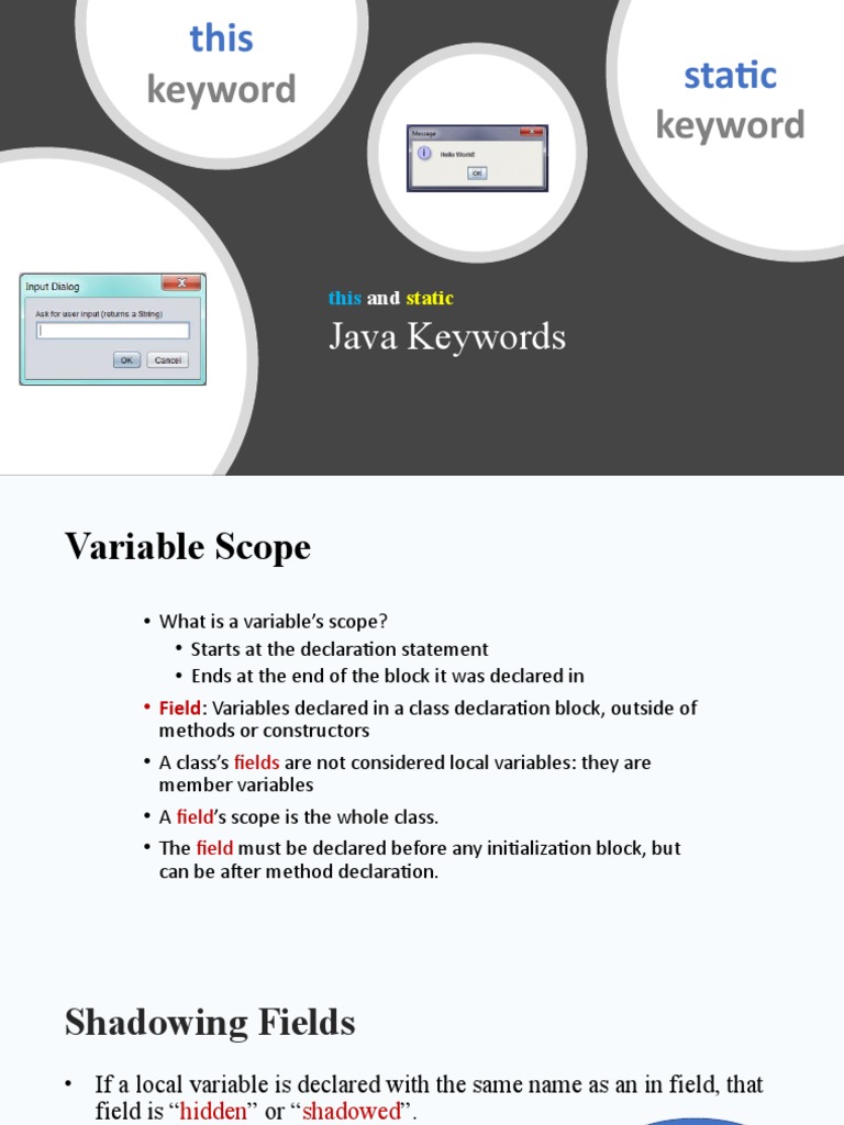 6 - Lec - Java Keyword This | Descargar gratis PDF | Constructor ...