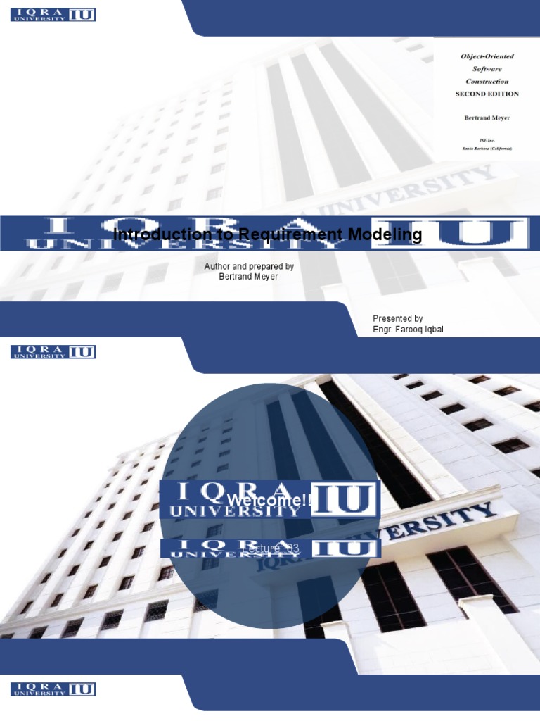 Introduction To Requirement Modeling: Author and Prepared by Bertrand Meyer | PDF | Unified ...