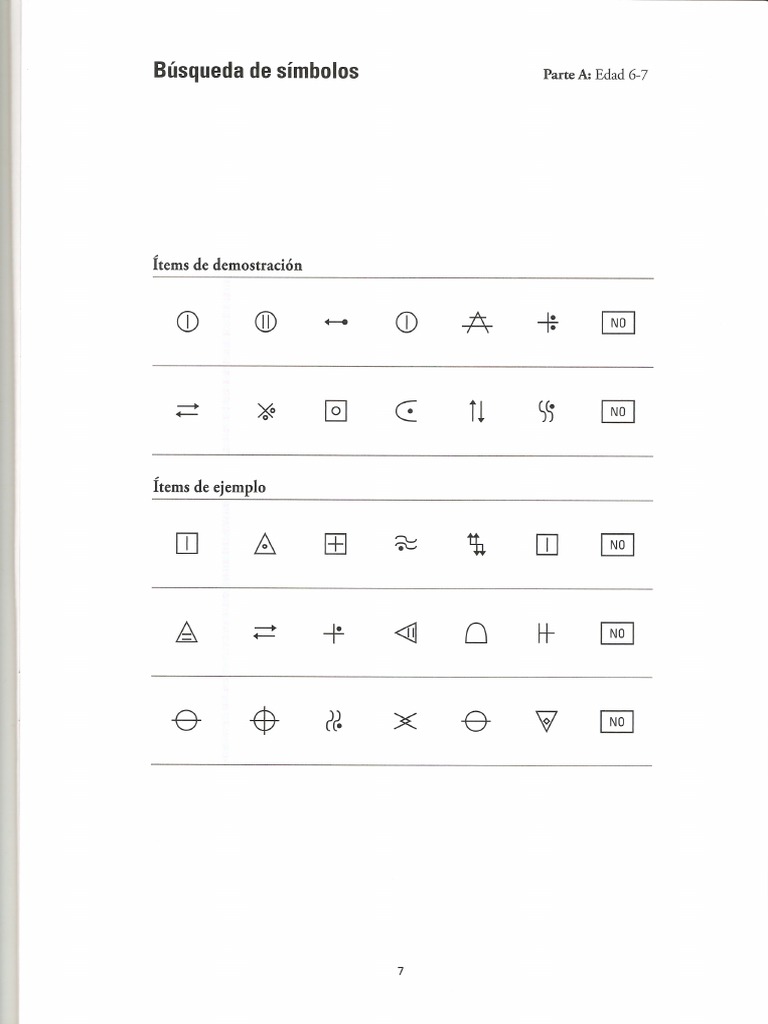 WISC V Busqueda Simbolos A | PDF
