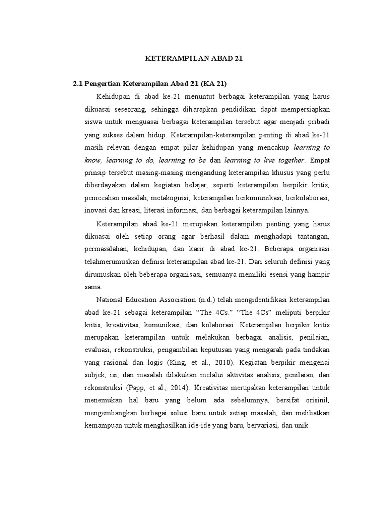 Keterampilan Abad - 21 | PDF