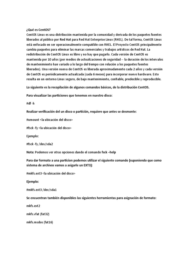 Qué Es CentOS | PDF | Tecnología de sistema operativo | Arquitectura de ...