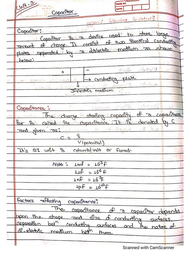 11 Capacitor Notes | PDF