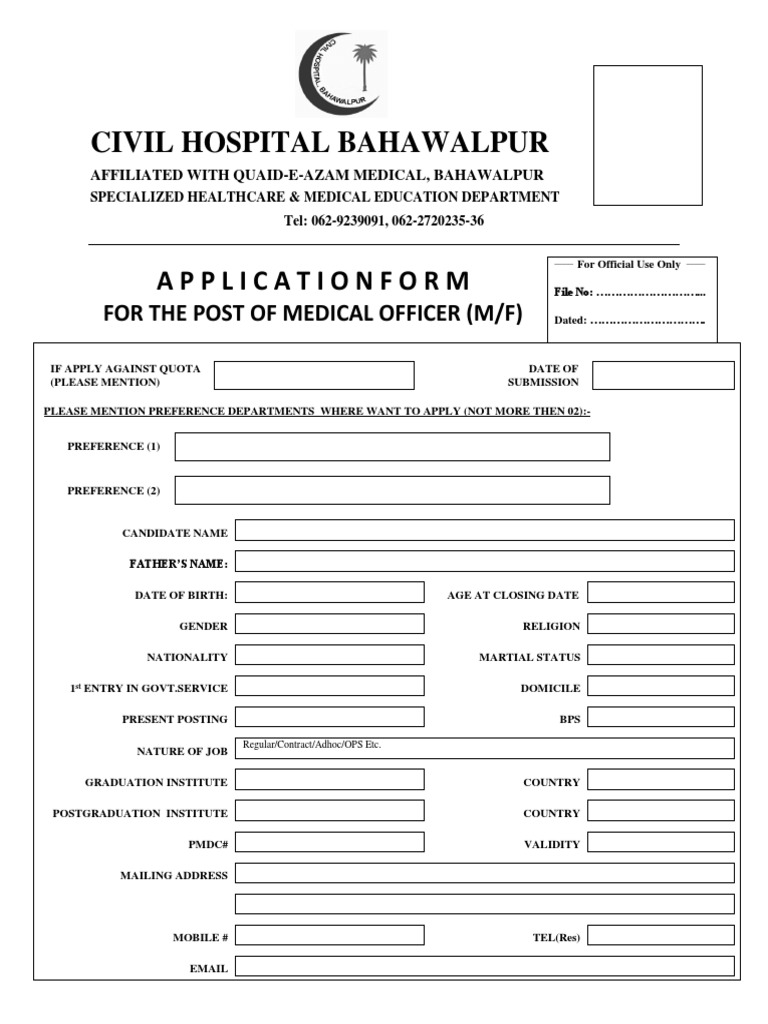 MO Application Form June 2019 | PDF | Dental Degree | Doctor Of Medicine