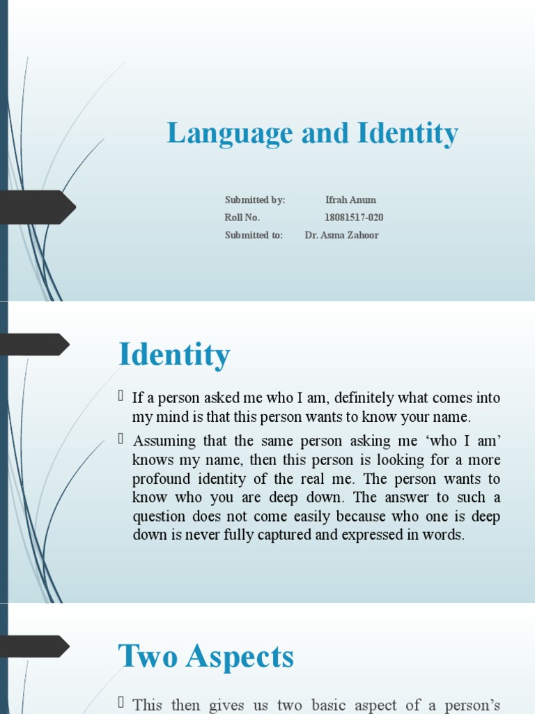 Language and Identity | PDF | Identity (Social Science) | Dialect