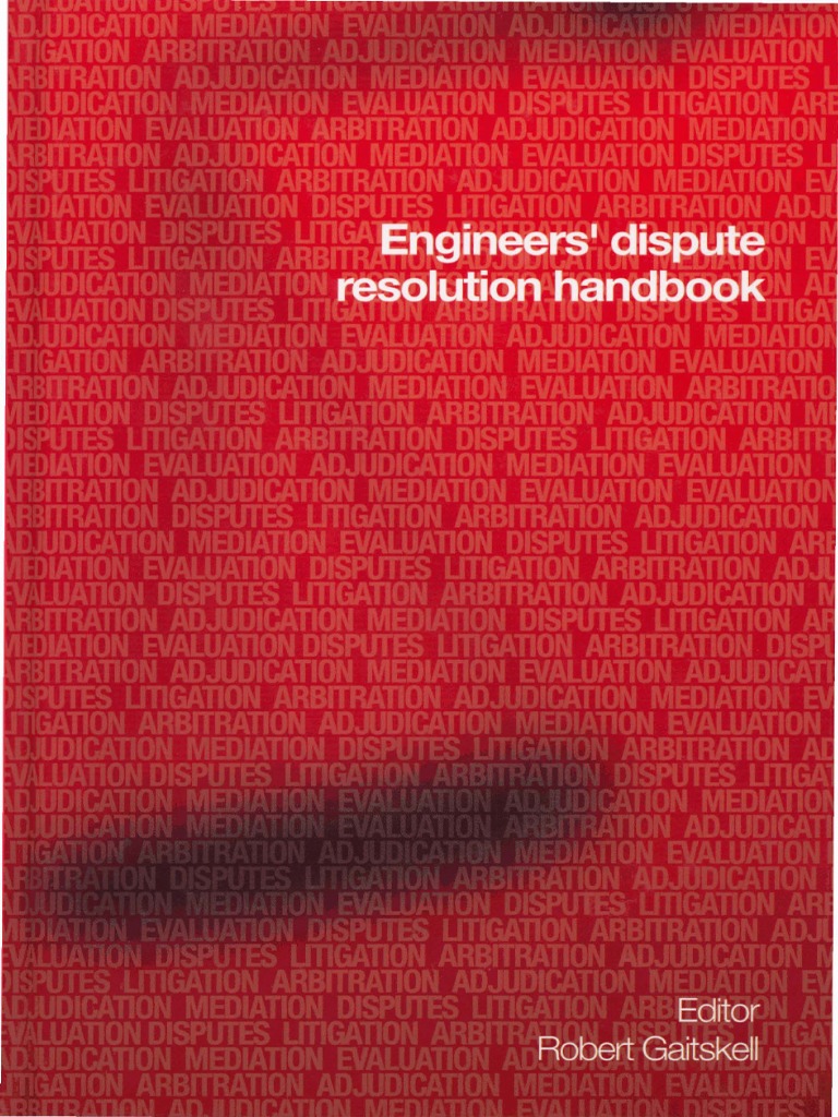 Engineers Dispute Resolution Handbook | PDF | Mediation | Arbitration