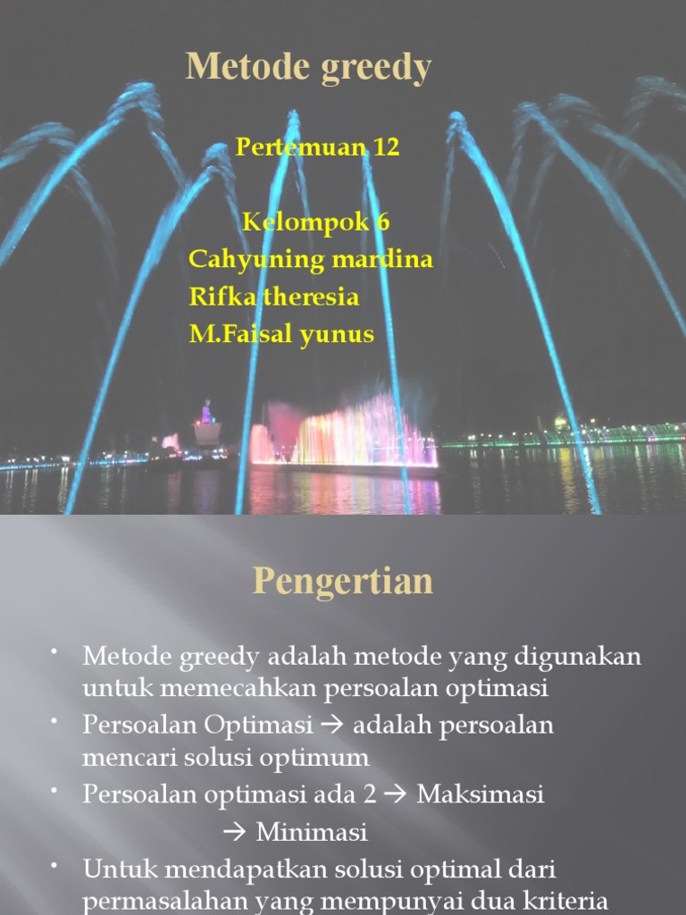 Metode Greedy | PDF