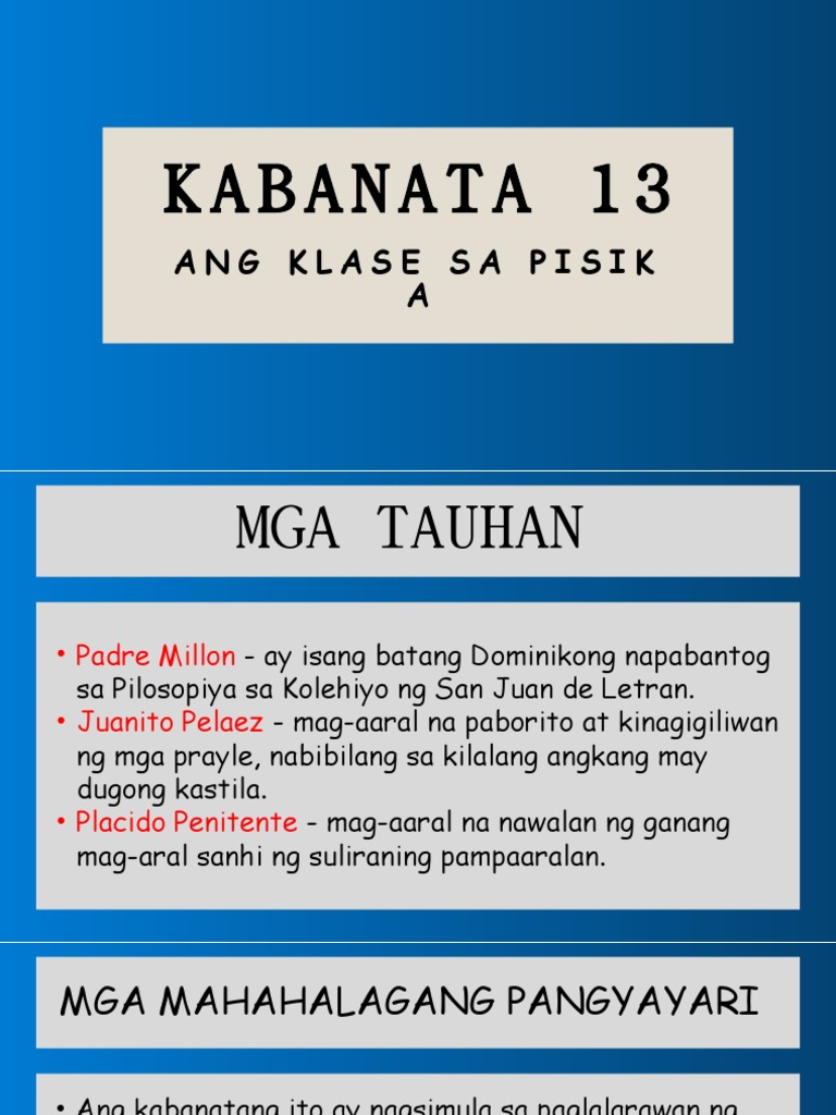 Kabanata 13 - Ang Klase Sa Pisika | PDF