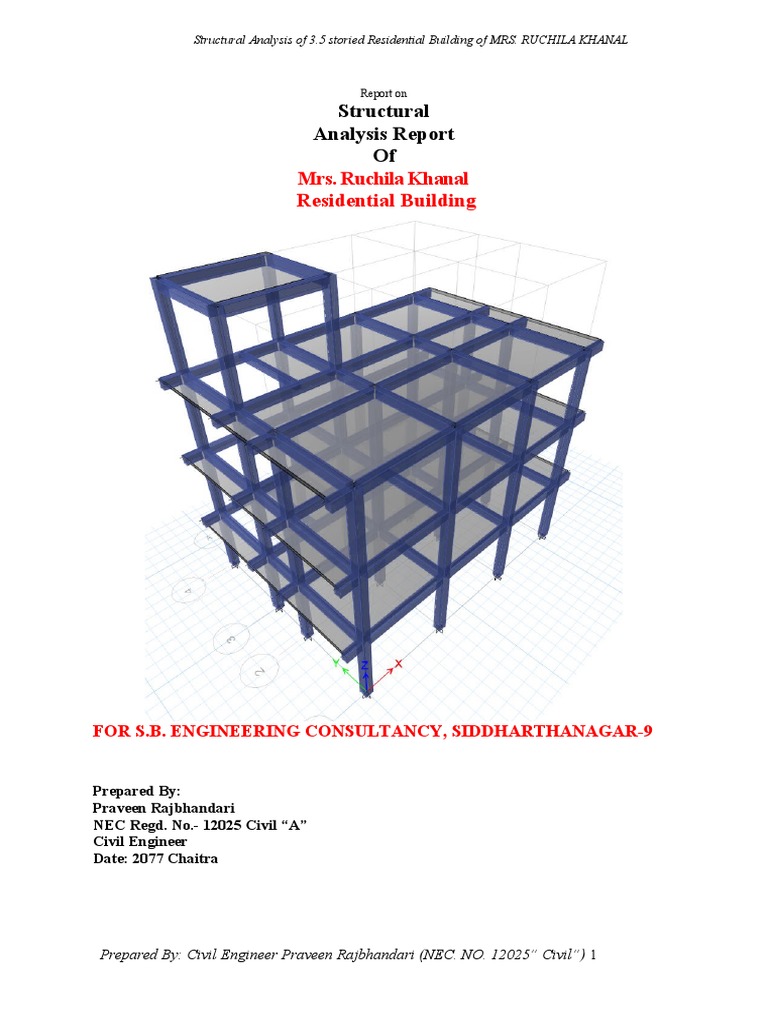 Mrs. Ruchila Khanal Residential Building: Structural Analysis Report of ...