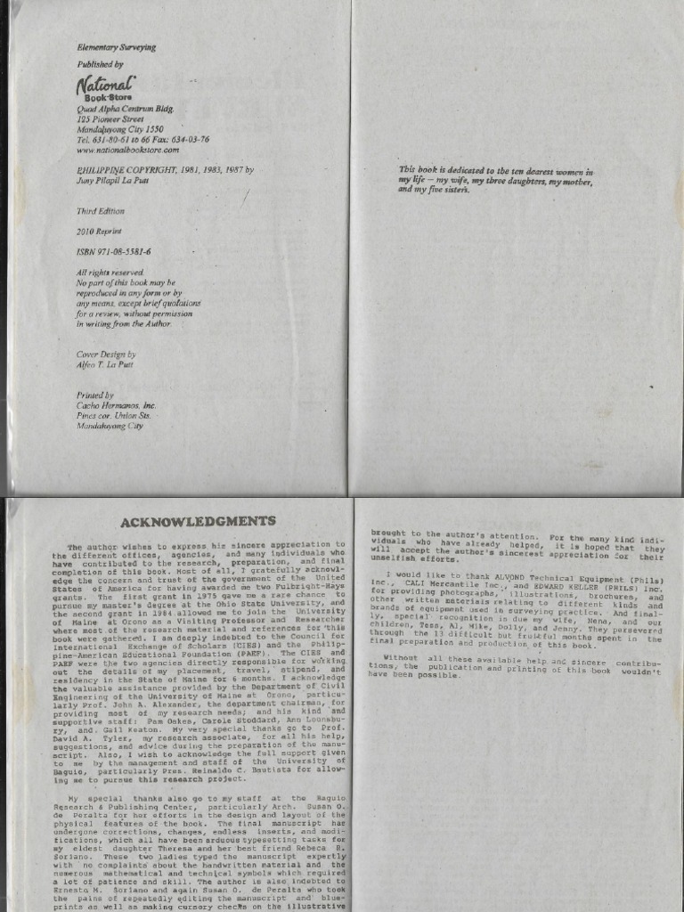 ELEMENTARY SURVEYING Juny Pilapil La Putt PDF | PDF