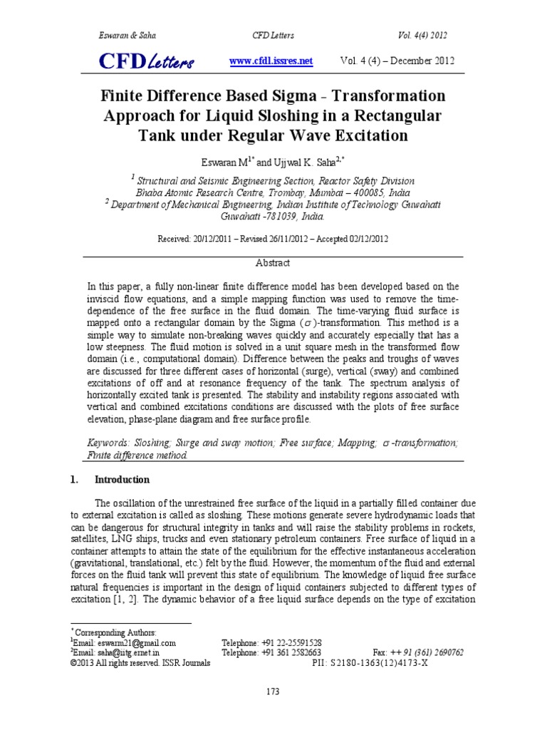 CFD Letters2 | PDF | Spectral Density | Computational Fluid Dynamics